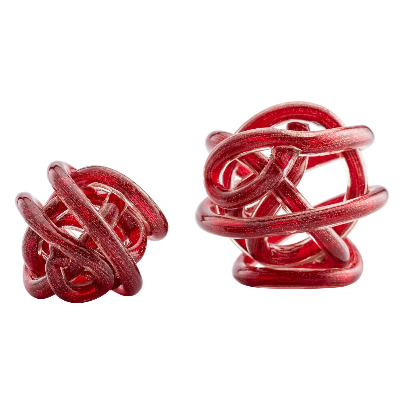 KNOT, ORBIT GLASS - RED/GOLD – HUS & ROOMS